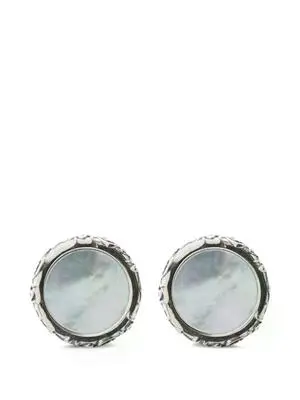 Emanuele Bicocchi Mother-of-pearl Arabesque Cufflinks - Silver