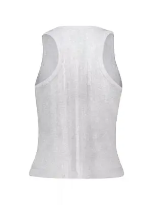Casablanca Ribbed-knit Tank Top - Grey
