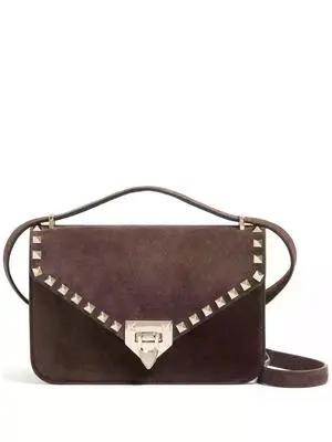 Valentino Garavani Rockstud Small Shoulder Bag - Brown
