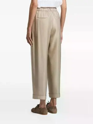 Peserico Elasticated-waist Turn-up Trousers