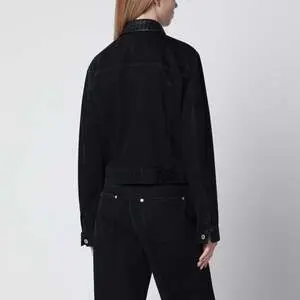 Bottega Veneta Denim Jacket With Intrecciato Collar