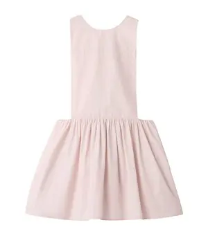 Miu Miu Cotton Poplin Pinafore Mini Dress - Pink