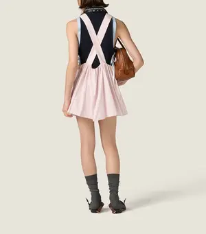 Miu Miu Cotton Poplin Pinafore Mini Dress