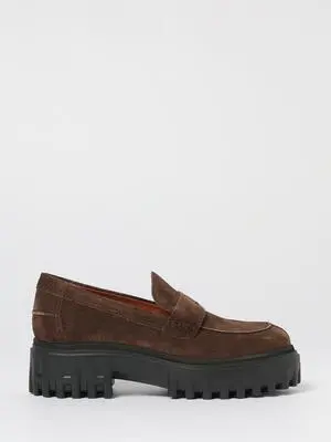 Hogan H700 Penny Loafers In Suede With Platform Sole And H Logo