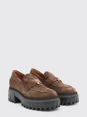 Hogan Suede Lug Sole Loafers