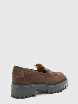 Hogan Suede Lug Sole Loafers