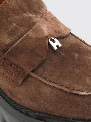 Hogan Suede Lug Sole Loafers
