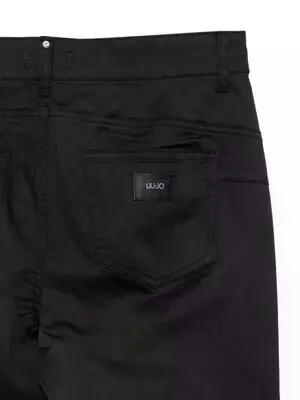 Liu Jo Slim-fit Trousers With Logo Patch
