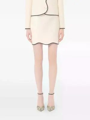 Valentino Garavani Crepe Couture Mini Skirt - Neutrals