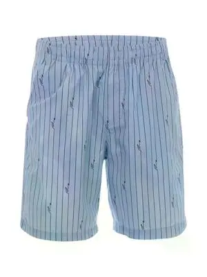 Lacoste Logo-print Pinstripe Shorts
