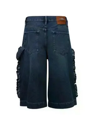 Simone Rocha Denim Shorts With Ruffled Trim