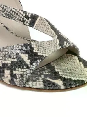 VIC MATIE K16 Drop Snakeskin-effect Slingback Sandals