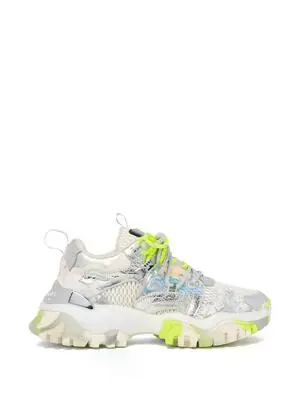 JOIA PARIS Metallic Panelled Lace Up Sneakers