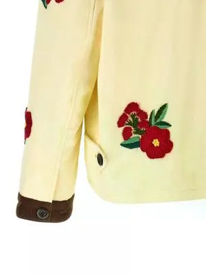 FOUND Floral-embroidered Cotton-twill Jacket