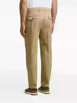Peserico Pleated-front Turn-up Trousers