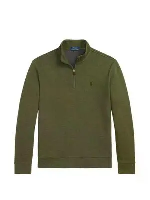Polo Ralph Lauren Quarter-zip Logo-embroidered Sweater - Green