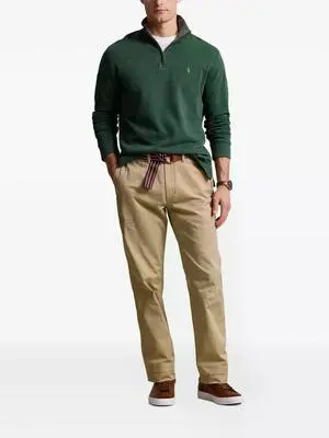 Polo Ralph Lauren Logo-embroidered Quarter-zip Sweater - Green