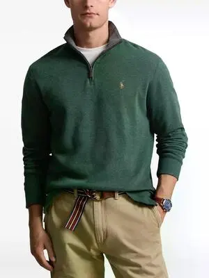 Polo Ralph Lauren Logo-embroidered Quarter-zip Sweater - Green