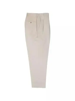 BRIGLIA 1949 Cream Pleated Elasticated Waist Trousers