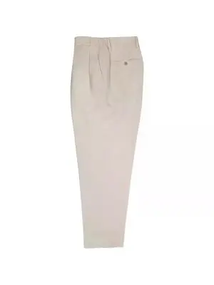 BRIGLIA 1949 Cream Pleated Elasticated Waist Trousers