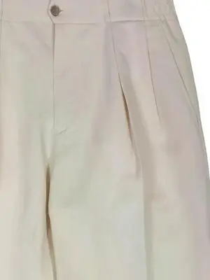 BRIGLIA 1949 Cream Pleated Elasticated Waist Trousers