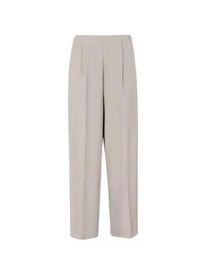 MEIMEIJ Pleated Trousers With Elasticated Waistband - Grey