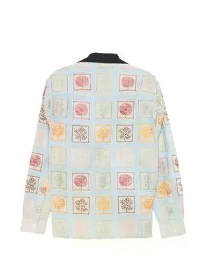 BAZISZT Embroidered Patchwork Shirt