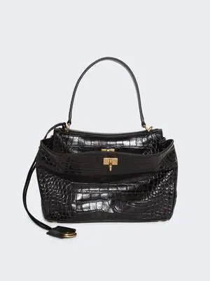Balenciaga Croc-Effect Shoulder Bags