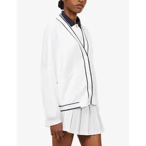 Varley Decker Knitted Cardigan - White
