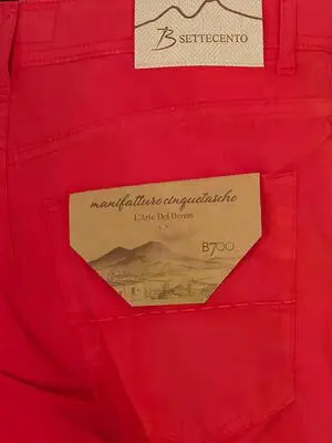B SETTECENTO Logo-patch Slim-fit Trousers
