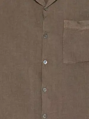 Canali Short-sleeve Pocket-detail Shirt - Brown