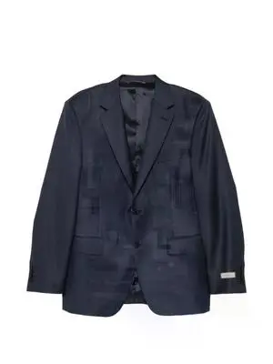 Canali Pocket Micro-check Suit - Blue