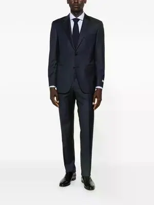 Canali Pocket Micro-check Suit - Blue