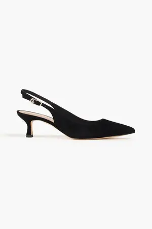 STUART WEITZMAN Isla Suede Slingback Pumps