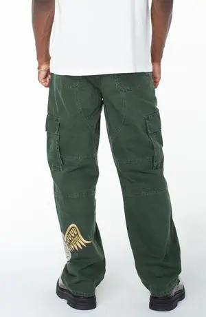 VON DUTCH Baggy Straight Flying Eyeball Cargo Hunter Pant