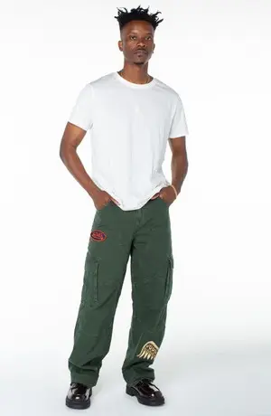 VON DUTCH Baggy Straight Flying Eyeball Cargo Hunter Pant