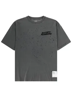 Satisfy T-shirt Con Logo - Grey