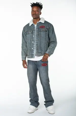 VON DUTCH Piston Denim Trucker Jacket