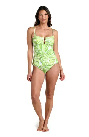 La Blanca Serene Palm Tankini Top