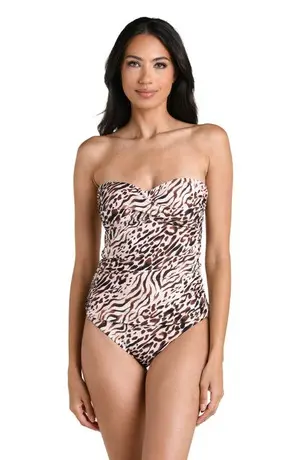La Blanca Fierce Territory Bandeau Tankini Top