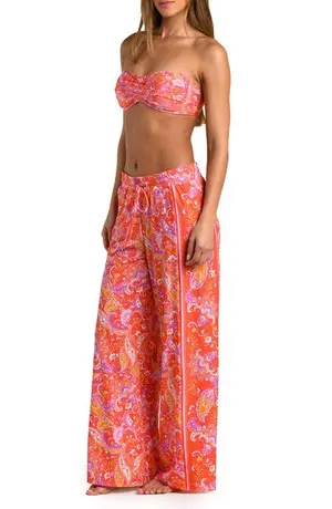 SUNSHINE 79 Paisley Print Wide Leg Pants