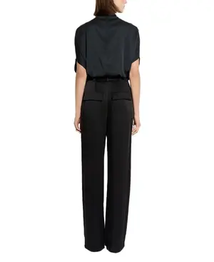 Lapointe Satin Relaxed Pleated Pant