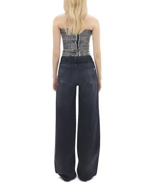 AREA Disco Ball Sequin Embellished Tube Top - Black