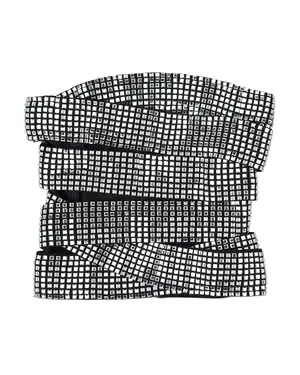 AREA Disco Ball Sequin Embellished Tube Top - Black