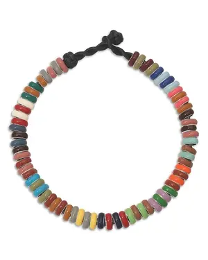 Adina Reyter Sterling Enamel Runway Stripes Mini Bead Bracelet - Silver