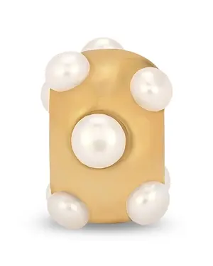 Adina Reyter 10k Yellow Gold Freshwater Pearl Pendant Gold