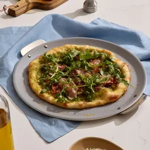 CARAWAY Ceramic Nonstick Large Pizza Crisper Pan - Cream