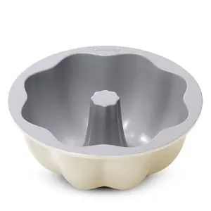 CARAWAY Ceramic Nonstick Fluted Cake Pan - Cream