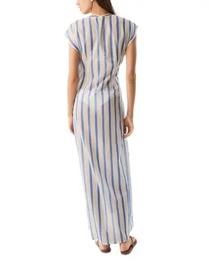 VIX PAULA HERMANNY Sasha Stripe Long Swim Cover Up