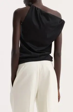 RÓHE Sculptural Cotton Top - Black